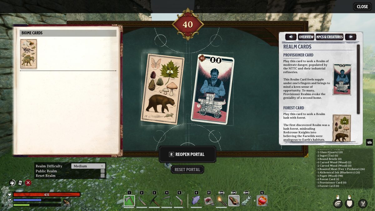 Nightingale Game Realm Cards - StudioLoot