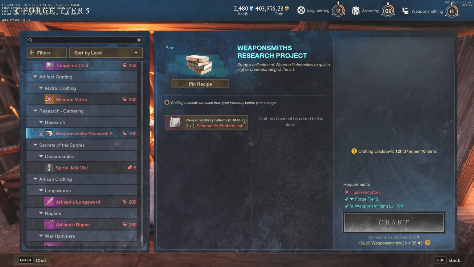 New World Weaponsmithing Guide