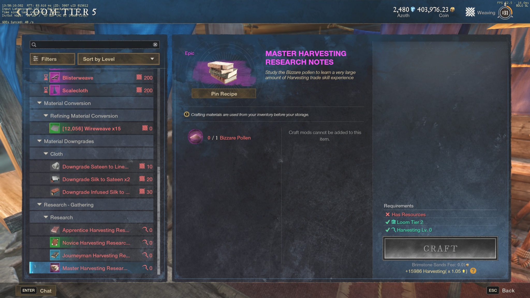 New World Harvesting Guide