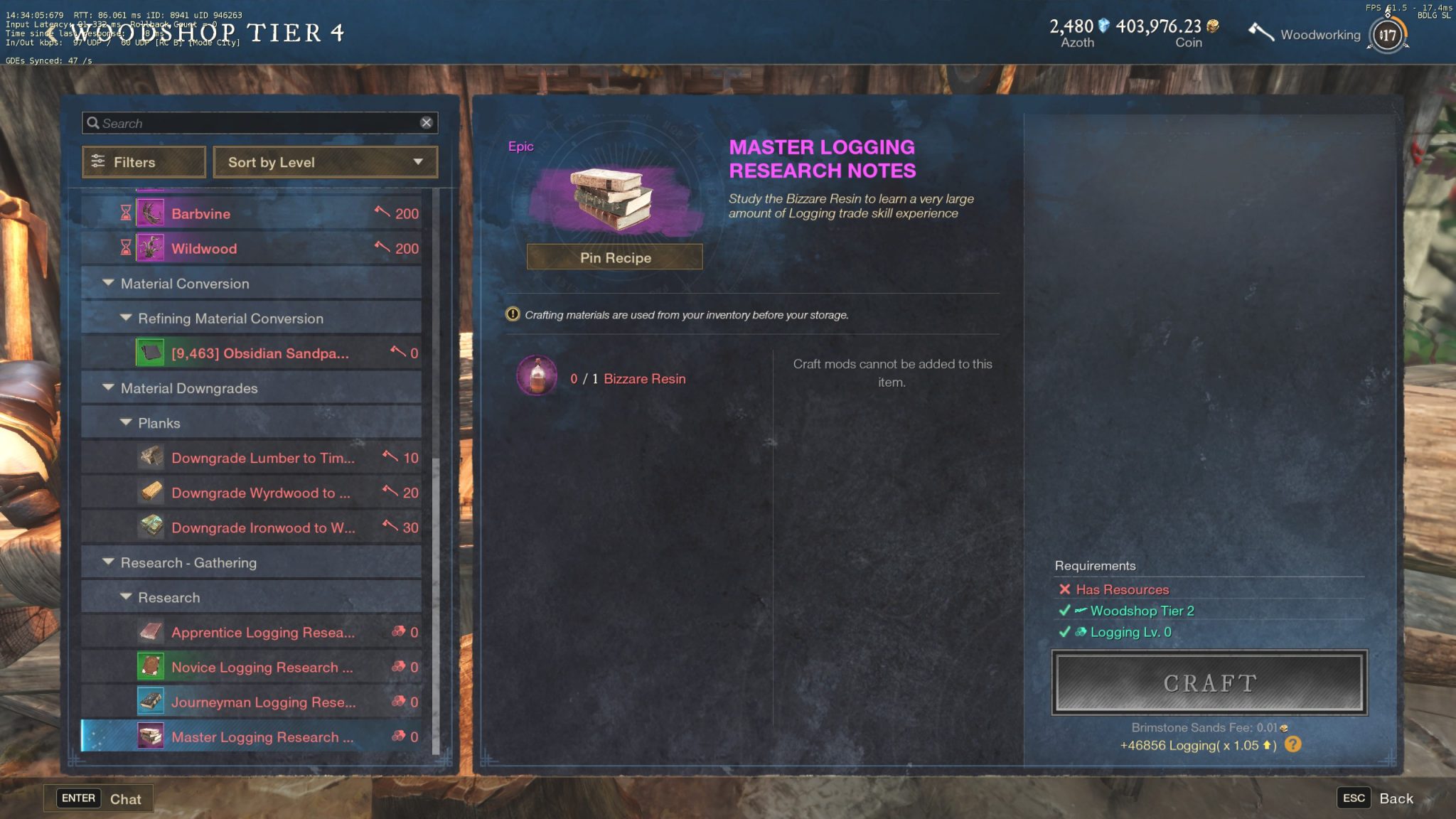 New World Logging Guide