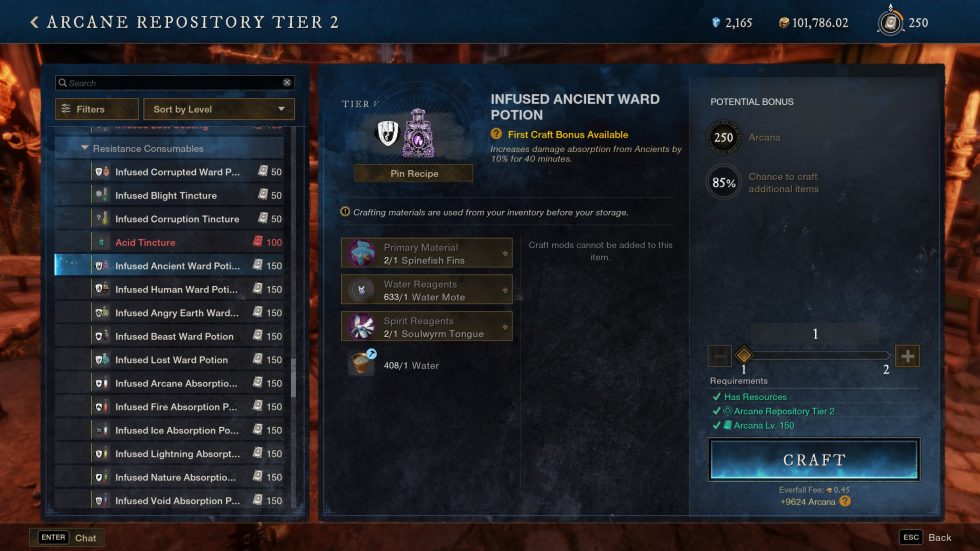 New World Consumables Guide